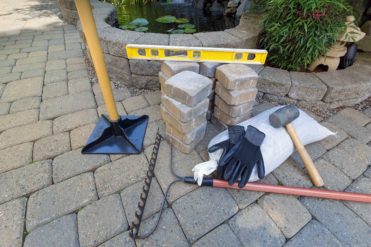 Paver Tools, Supplies & Equipment Needed To Build A Patio
